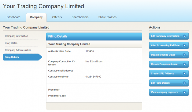 Company Authentication Code from Companies House - Inform Direct