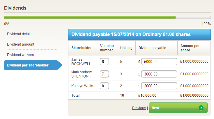 Produce Dividend Vouchers for a UK Limited Company - Inform Direct